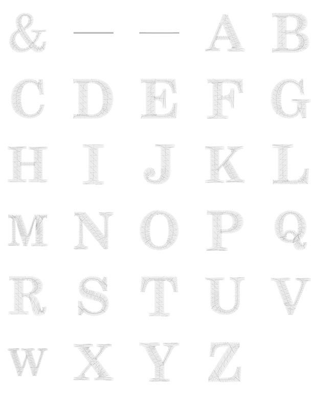 Engraved Embroidery Font Set Instant Download | Etsy