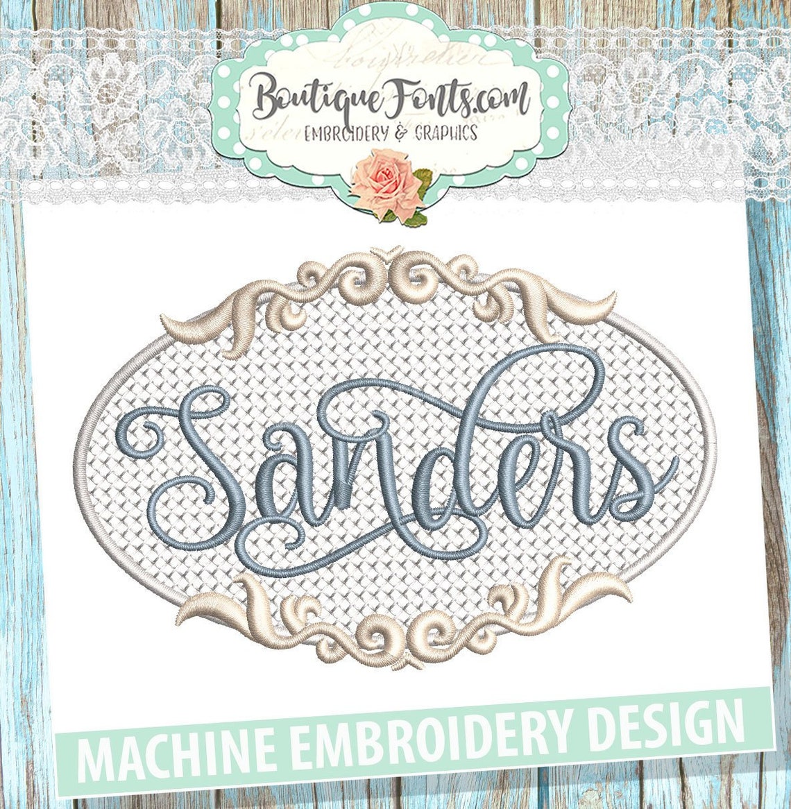 Embossed Scroll Frame Embroidery Monogram Frame - Instant Download - Etsy