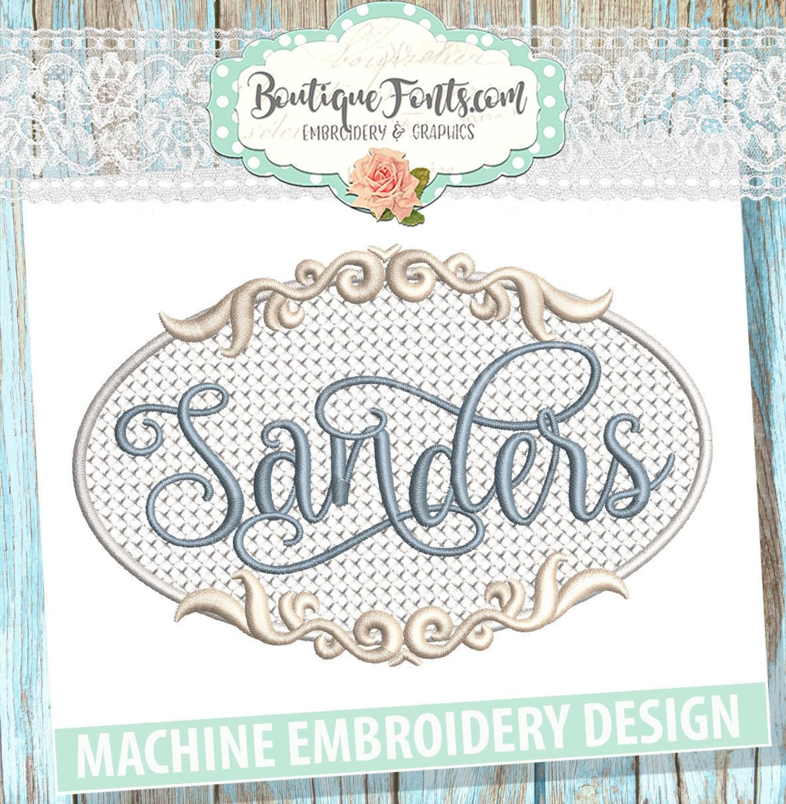 Embossed Scroll Frame Embroidery Monogram Frame - Instant Download - Etsy