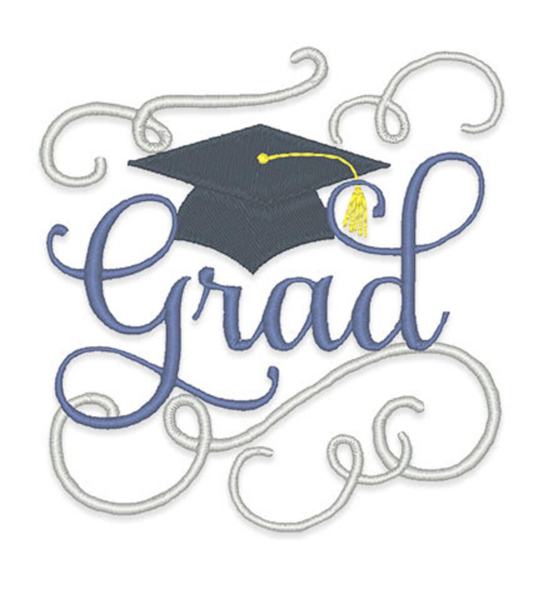 Graduation Embroidery Design - Instant Download - Etsy