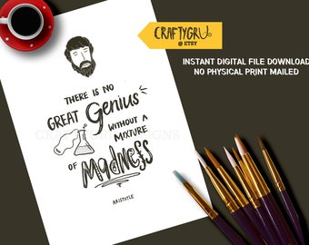 Madness is Genius | Etsy