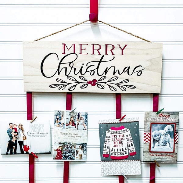 Christmas Card Holder - Etsy