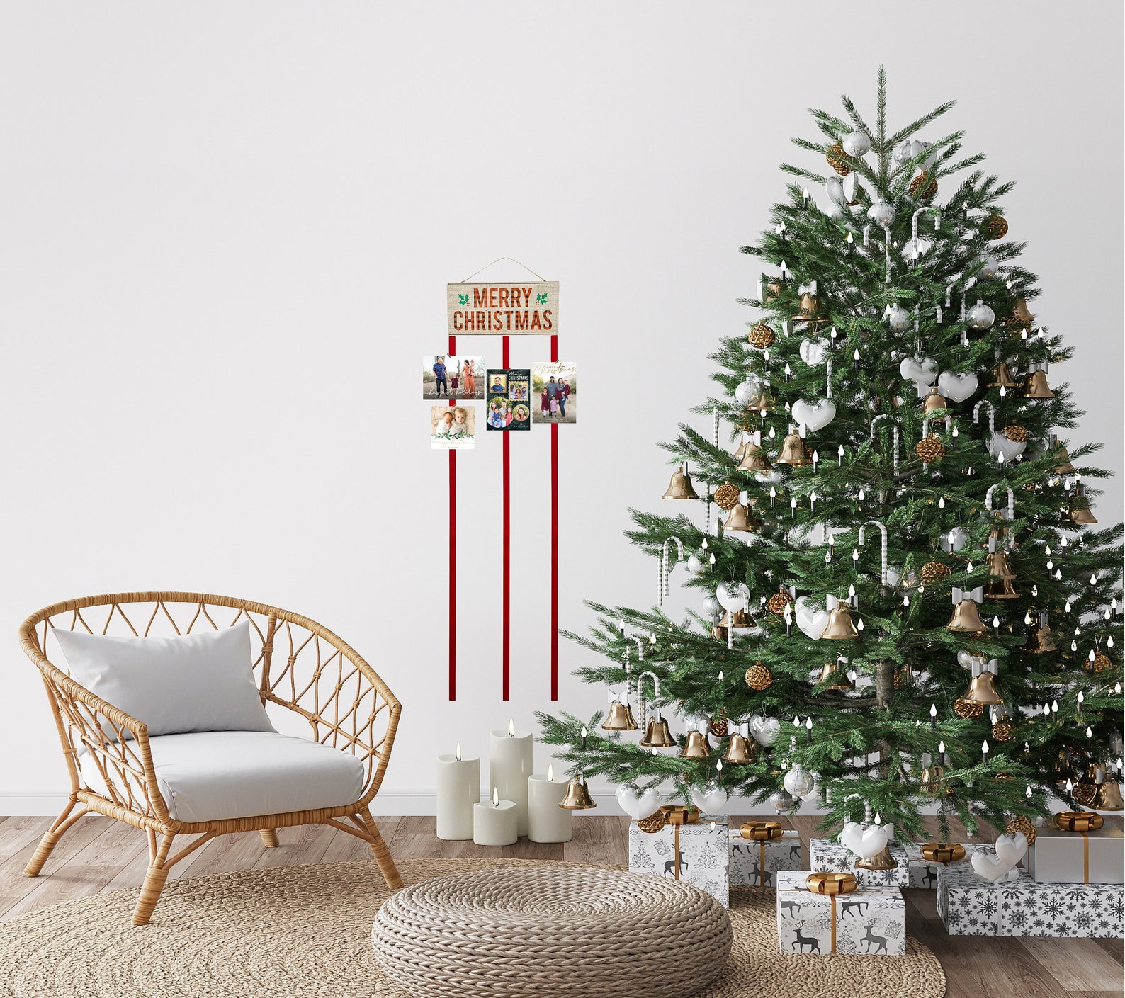 Holiday Card Display Christmas Card Holder Christmas Card - Etsy