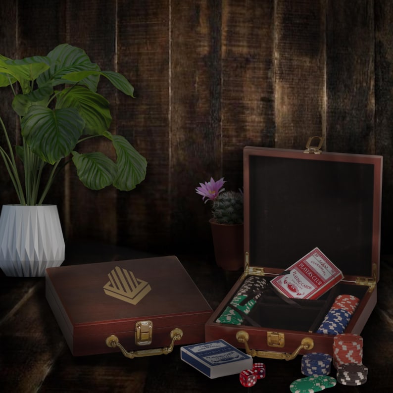 Custom Poker Set: Leather Case, Ceramic Chips, Corporate Gift - Etsy
