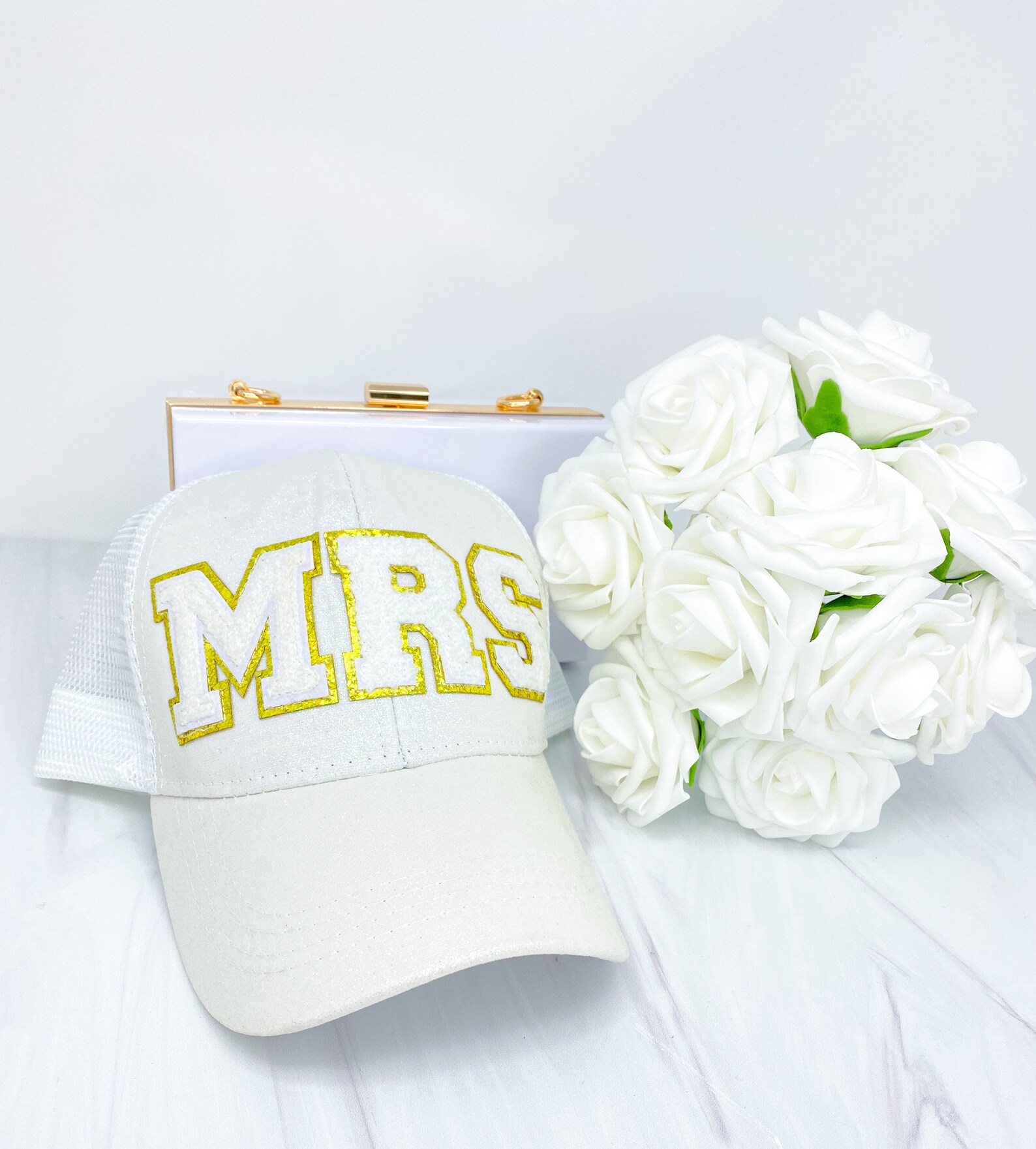 MRS Hat Glitter Baseball Cap Messy Bun Hat Bachelorette - Etsy