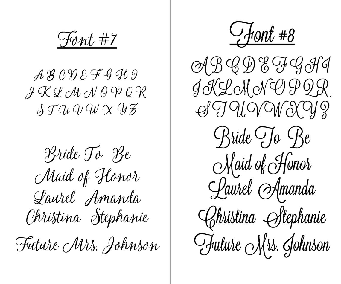 Complete List of Fonts including All Characters NOT FOR | Etsy
