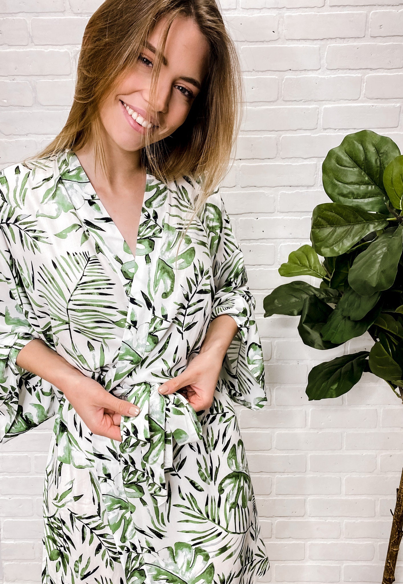 Tropical Robes Palm Leaf Robes Full Lace Bride Robe - Etsy
