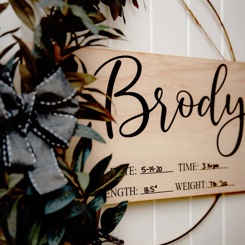 Baby Door Hanger Hospital Boy - Etsy