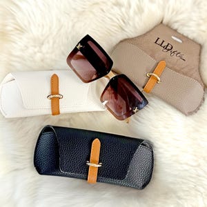 Custom Logo Sunglasses Case: PU Leather Party Favor - Etsy
