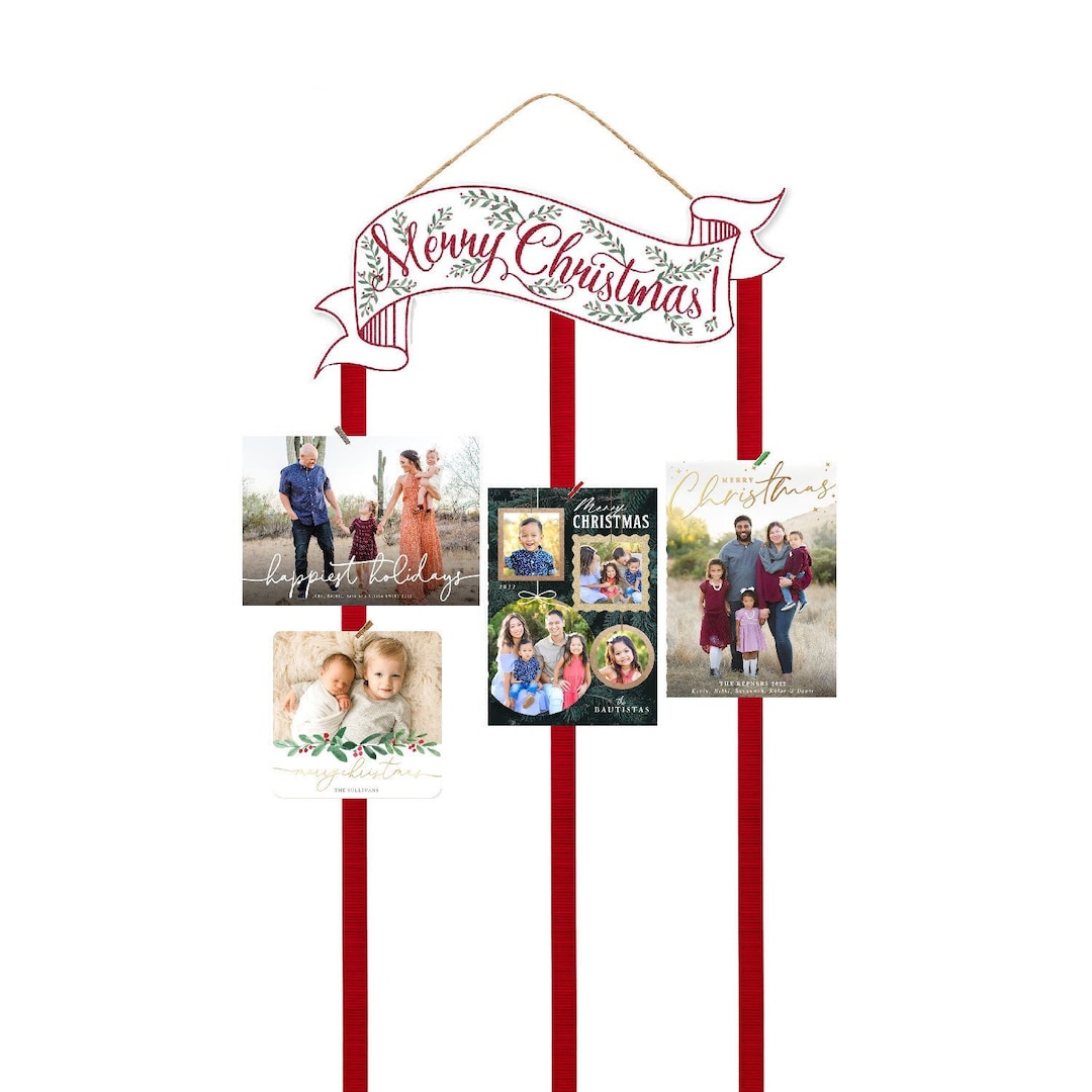 Holiday Card Display Christmas Card Holder Christmas Card Display Merry ...