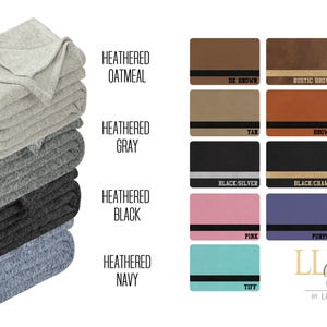 Personalized Sweater Fleece Blanket: Engraved Leather Patch, Cozy Throw ...