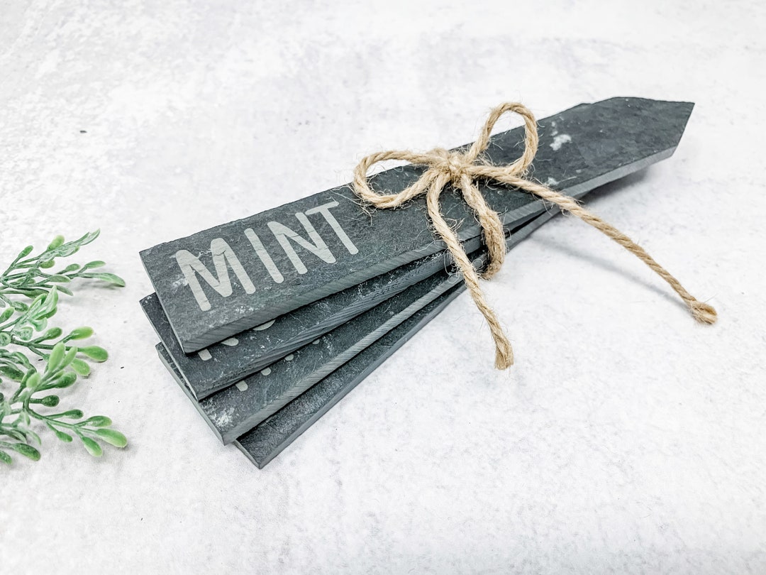 ENGRAVED Garden Markers Slate - Etsy