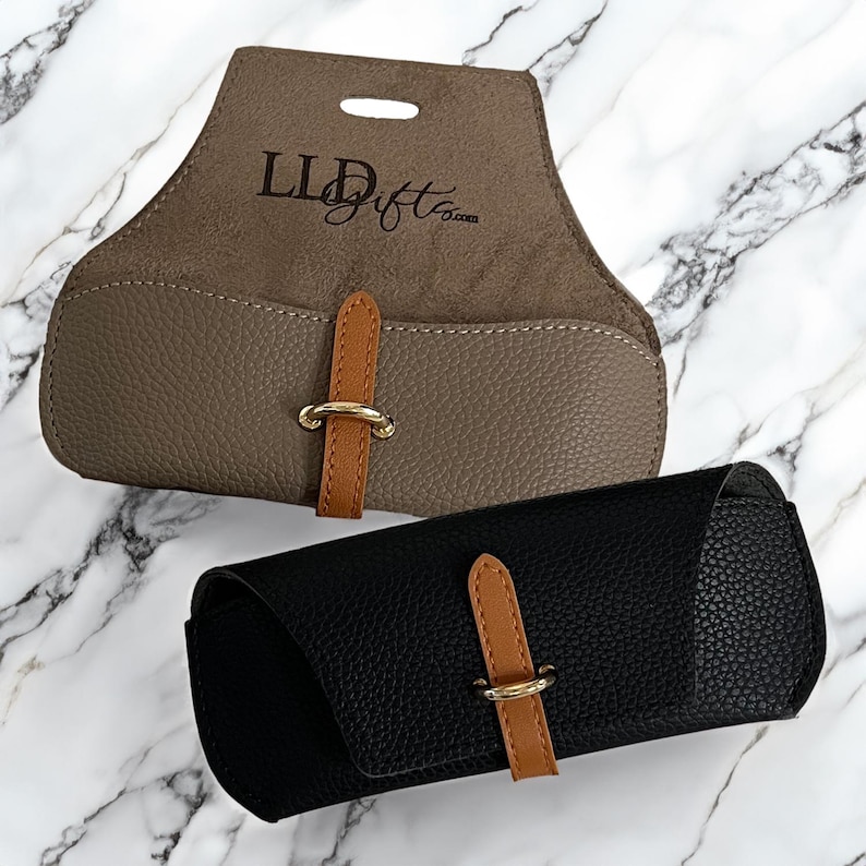 Custom Logo Sunglasses Case: PU Leather Party Favor - Etsy