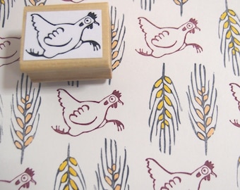 CHICKEN RUBBER STAMP Country Chicken Hen Poultry Farmer Farm Animal ...
