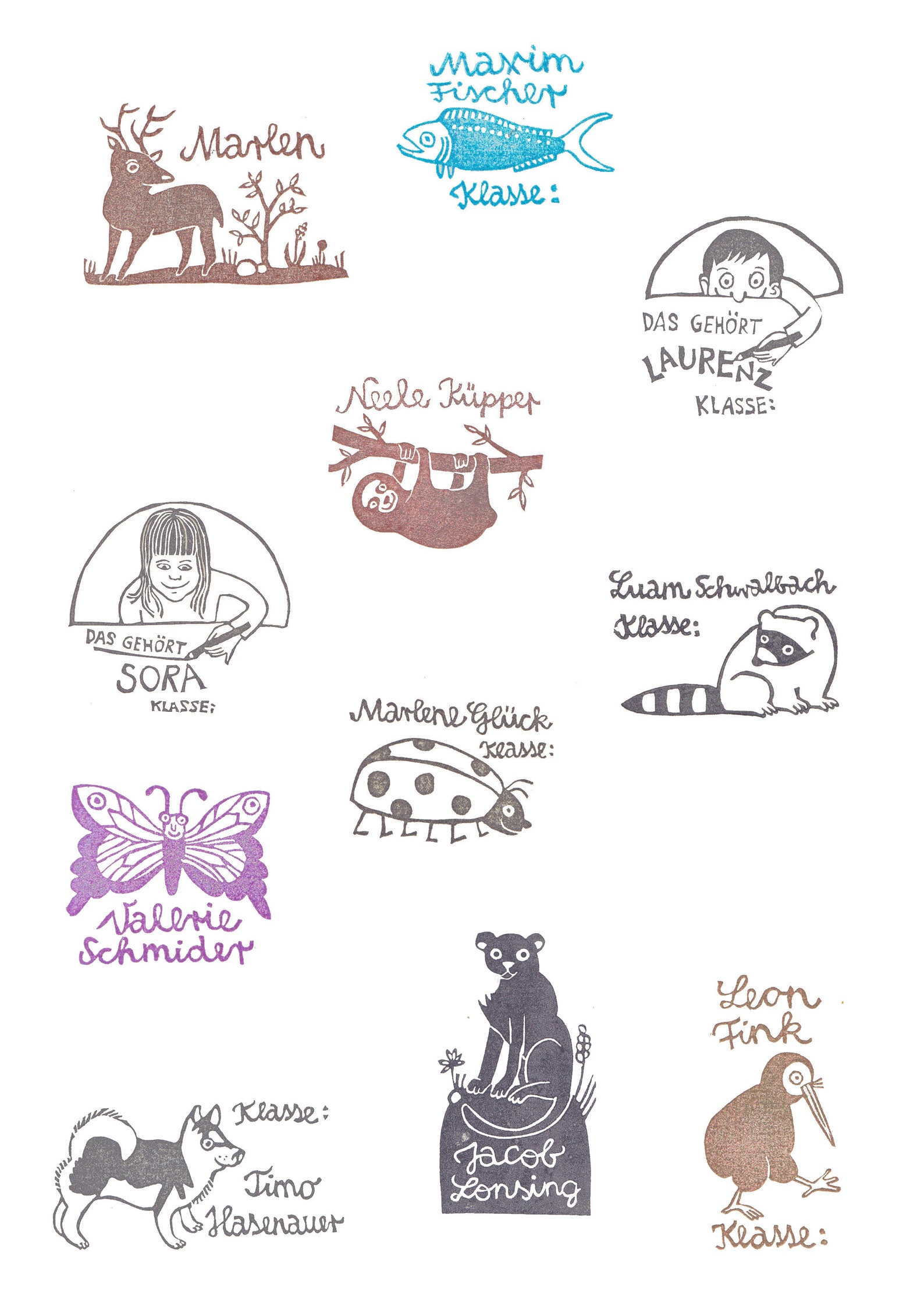 Stamp for School Customized Name Stamp School - Etsy