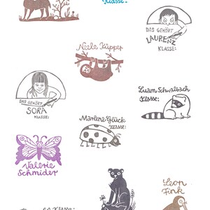 Stamp for School, Customized Name Stamp School - Etsy