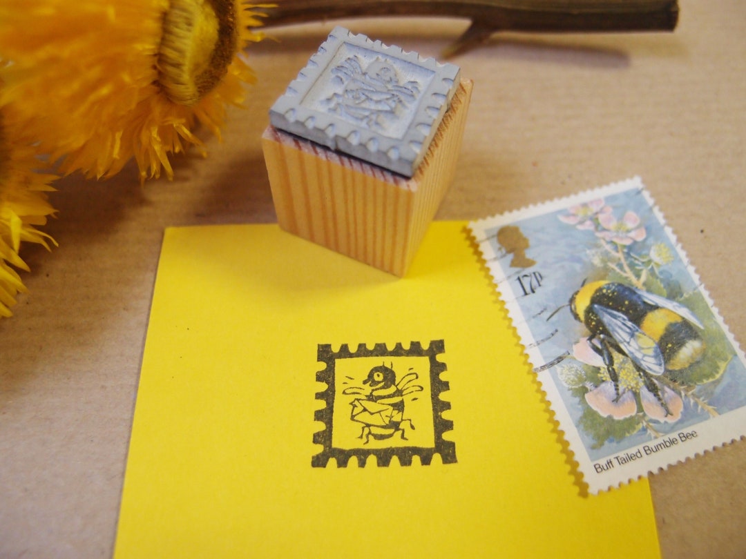 Postage Stamp Bee Stamp - Etsy