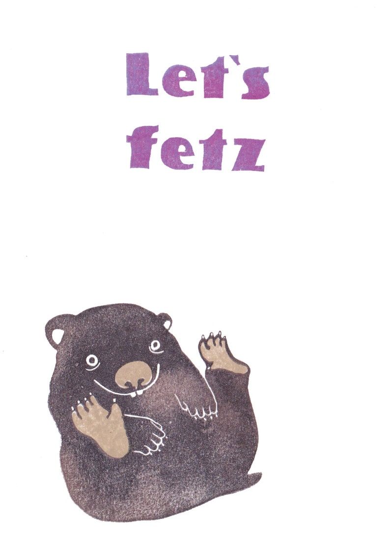 Card lets Fetz | Etsy