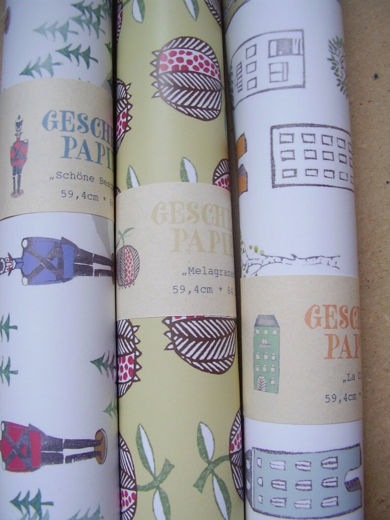 Wrapping Paper houses La Cittá | Etsy