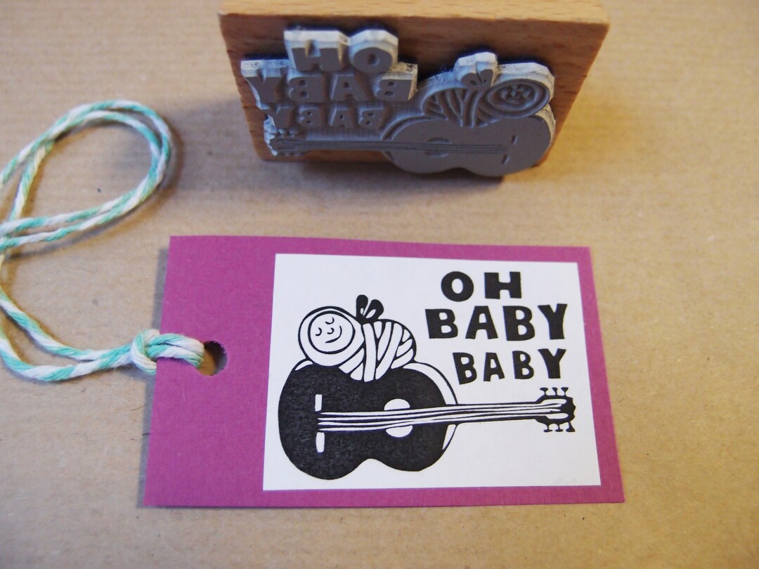 Oh Baby Birth Stamp Guitar - Etsy