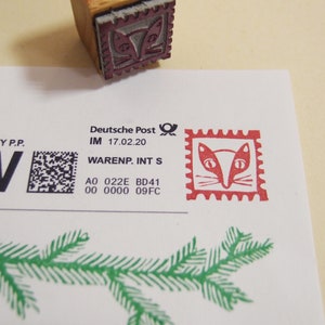 Postage Stamp Fox Stamp - Etsy