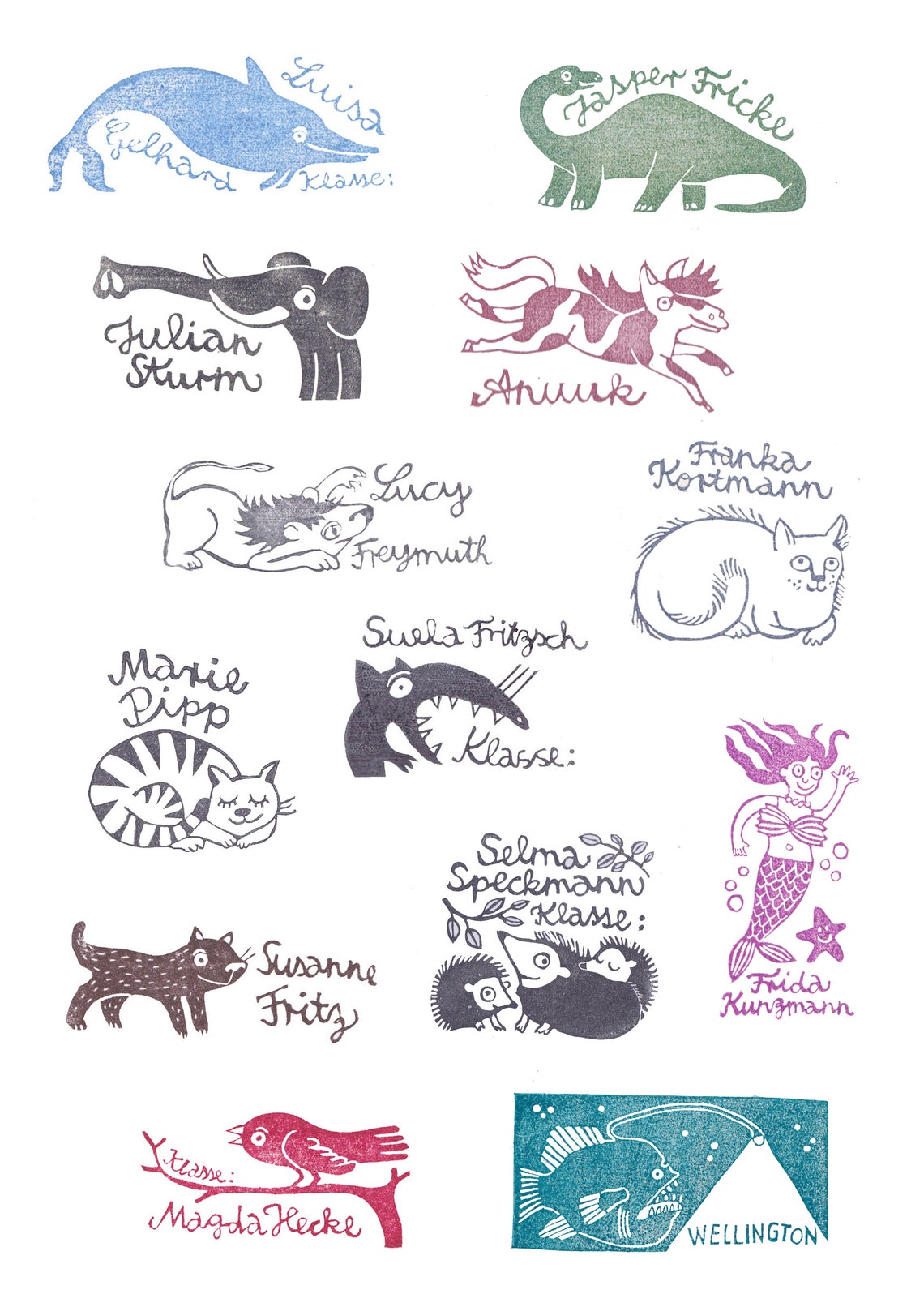 Stamp for School Customized Name Stamp School - Etsy