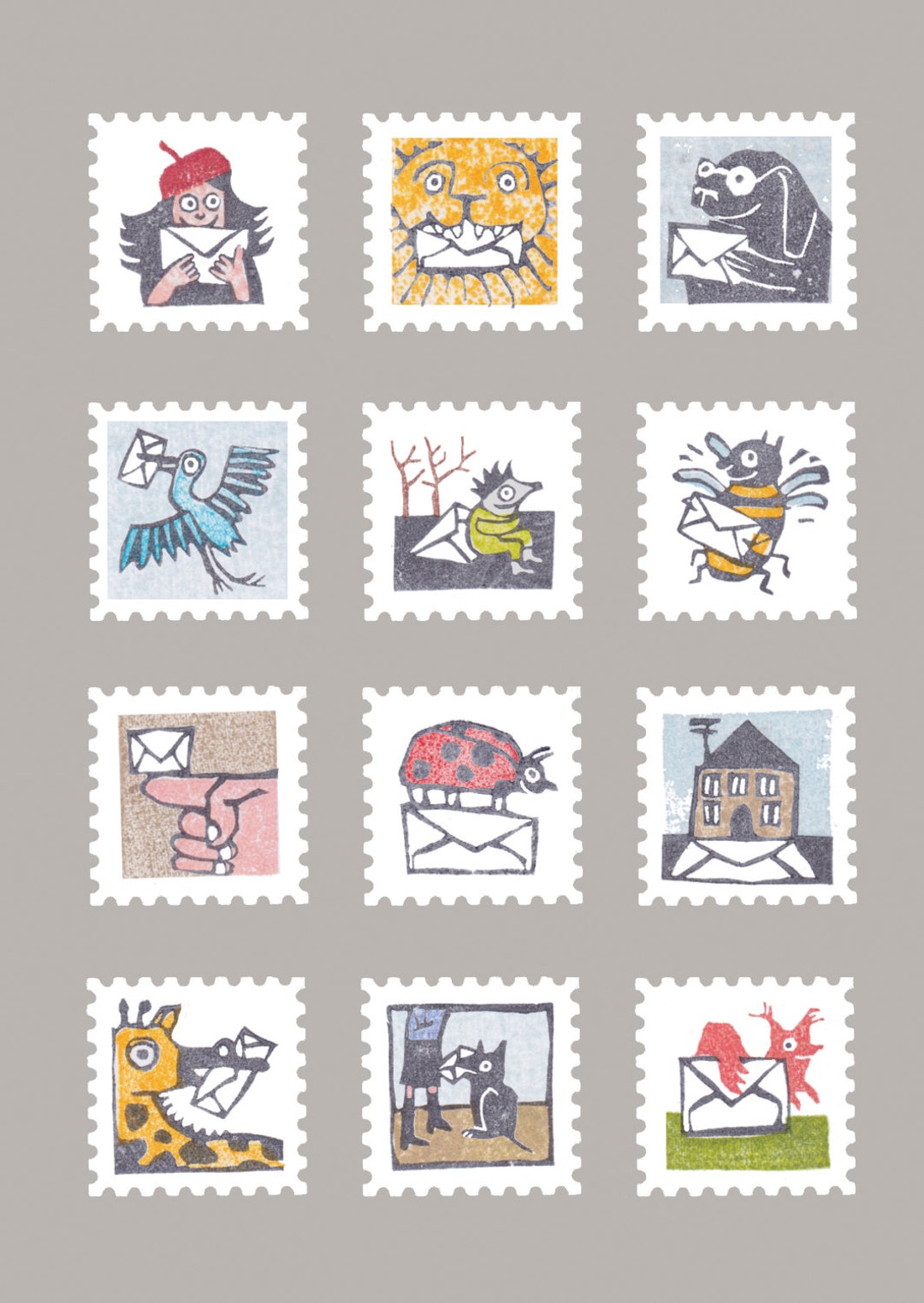 Postcard Postage Stamps / Postcrossing Card - Etsy