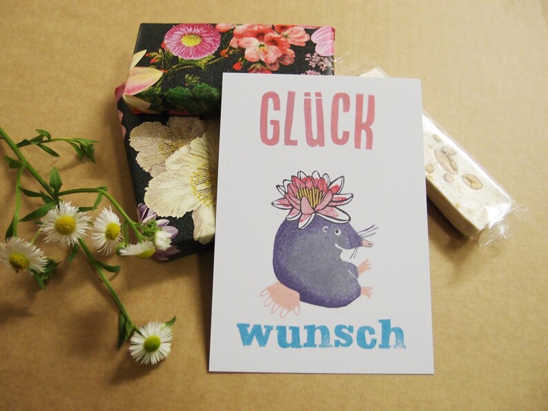 Postcard German Mole Birthday | Etsy