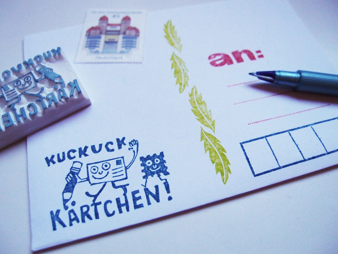 Stamp Hello Postcard - Etsy