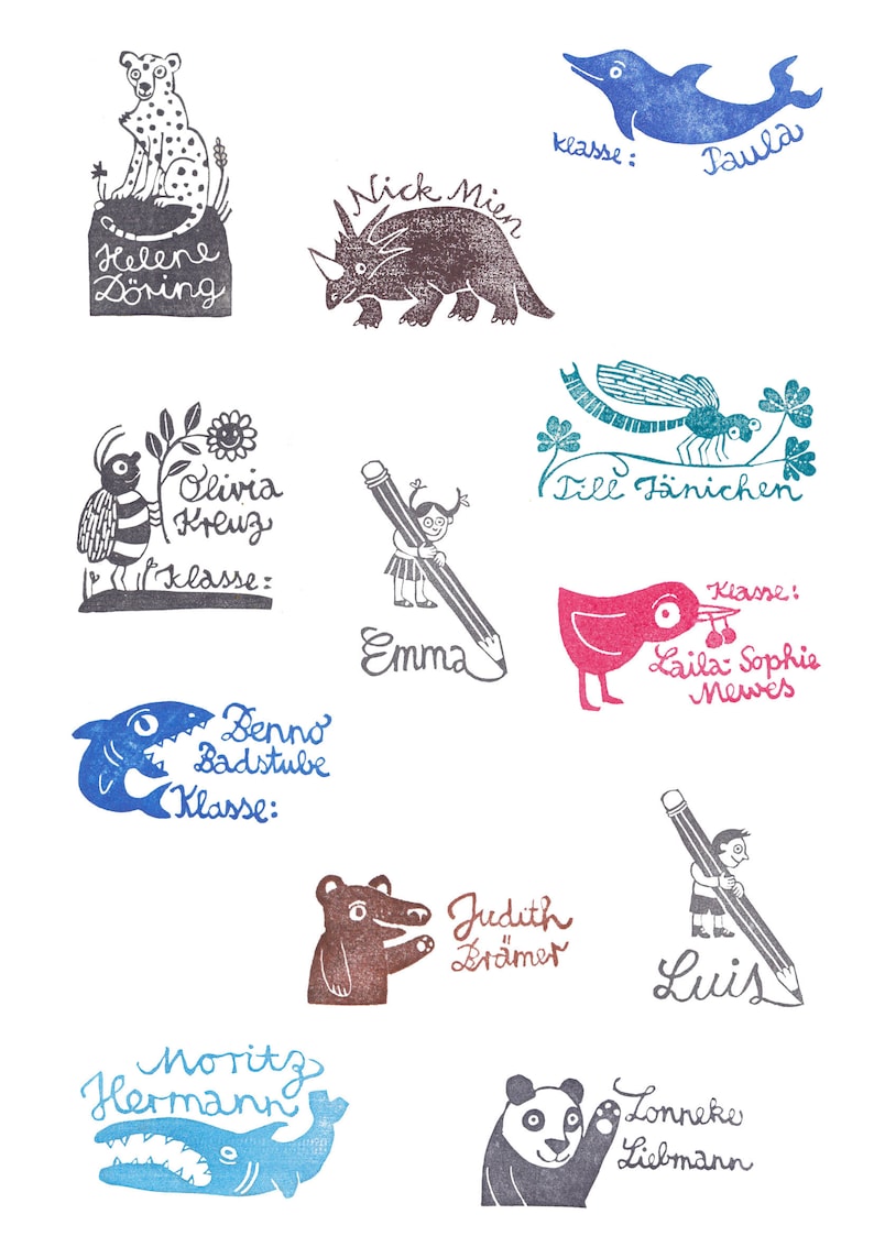 Stamp for School Customized Name Stamp School - Etsy