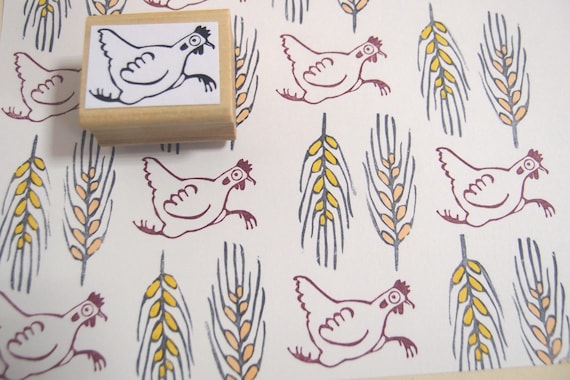 Chicken stamp | Etsy