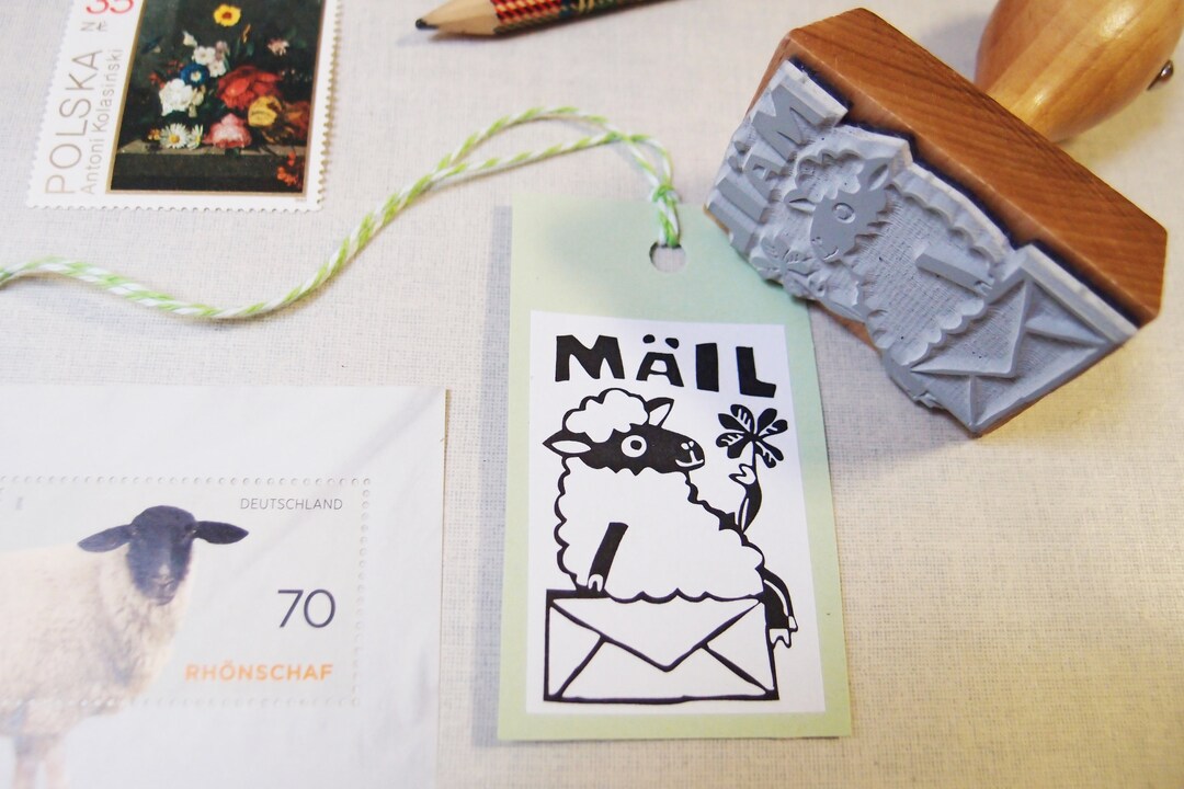 Stamp "sheep Mail" - Etsy