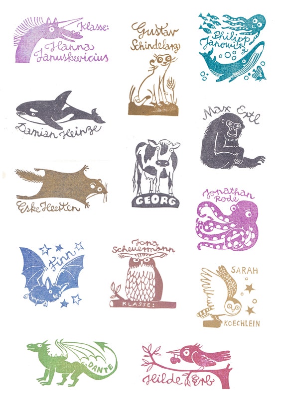 Stamp School Girl : Personalized Stamps Stickers, Labels & Tags etna.com.pe