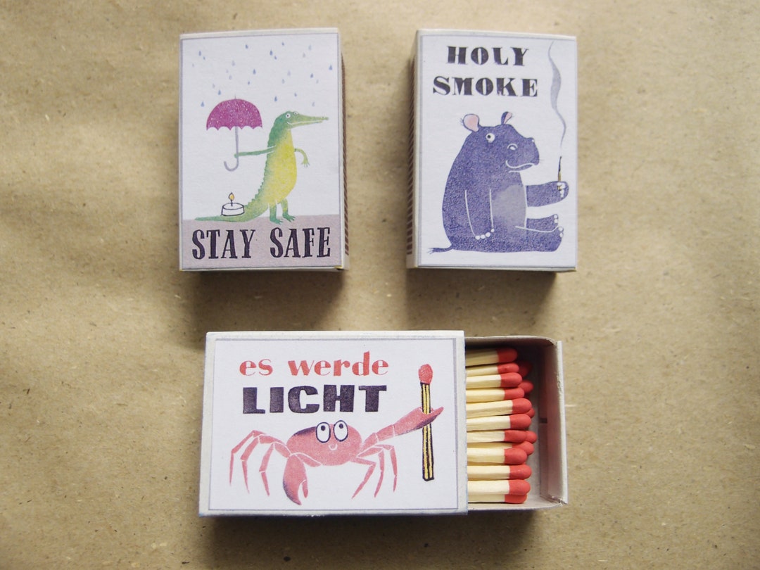 Illustrated Matchbox Set holy Smoke - Etsy