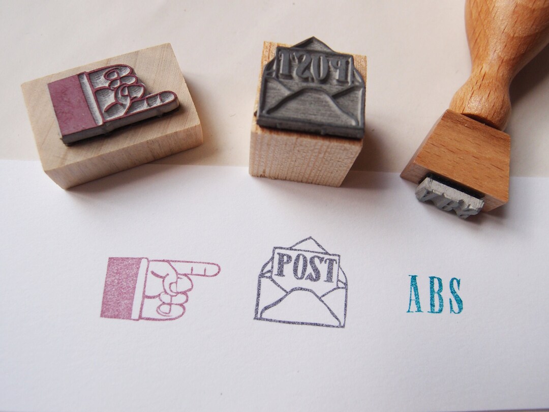 Stamp Set Mail, Letter Hand Rubberstamps Snailmail - Etsy
