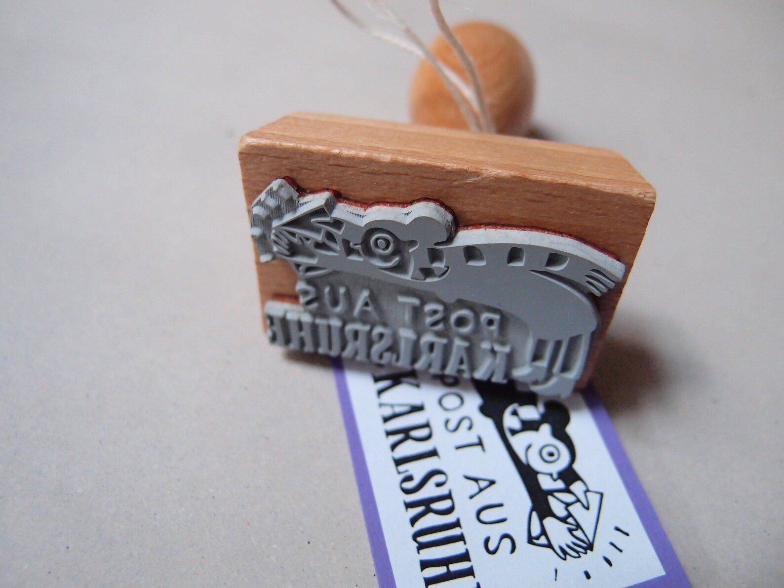 Rubber stamp Karlsruhe postman - Etsy 日本