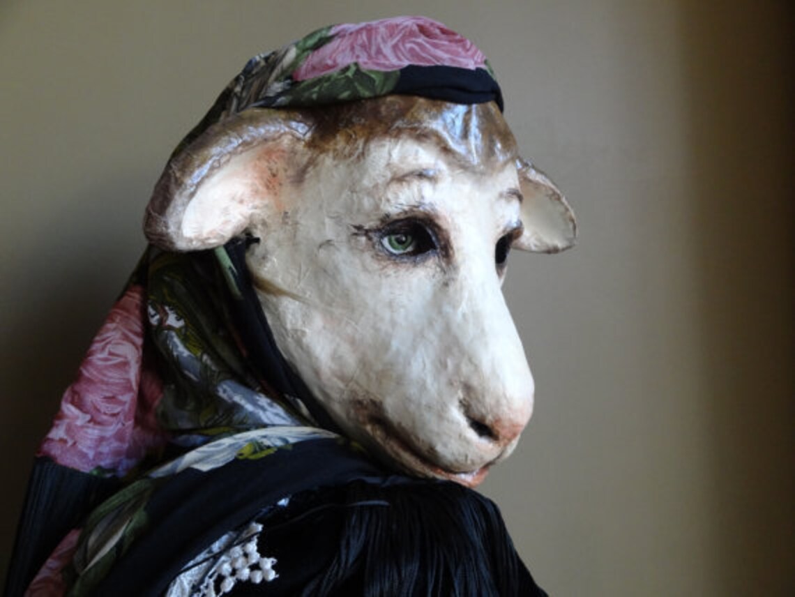 Sheep Mask Masquerade Mask Sheep Costume Halloween Mask | Etsy