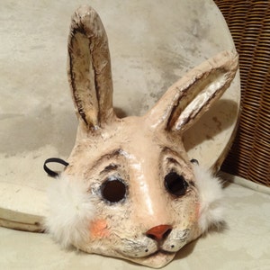 Paper Mache Rabbit Mask Bunny Mask Rabbit Costume Bunny Costume ...
