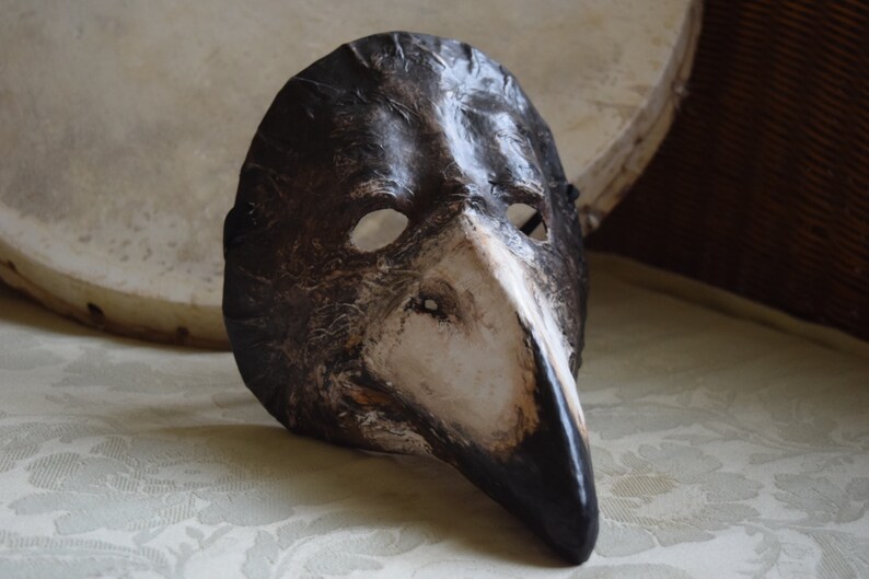 Plague Doctor Mask Paper Mache Mask Crow Mask Raven Mask - Etsy