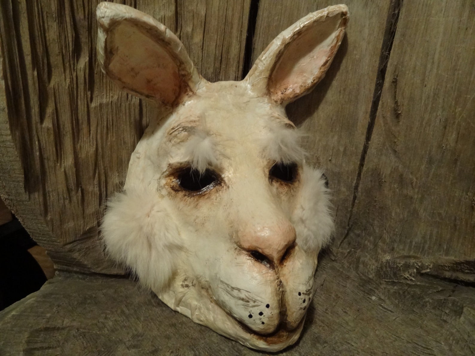 Papier Mache Rabbit Mask Bunny Mask Hare Mask - Etsy