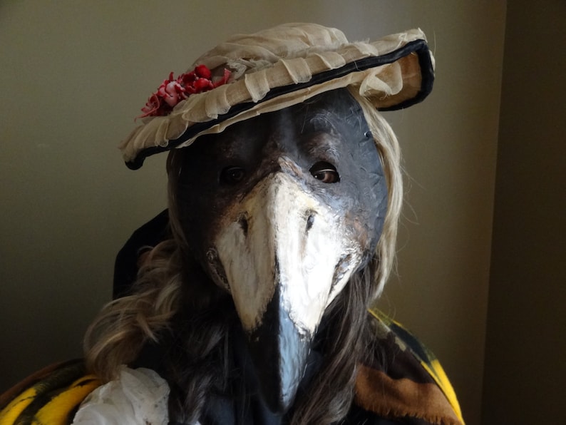Plague Doctor Mask Paper Mache Mask Crow Mask Raven Mask - Etsy