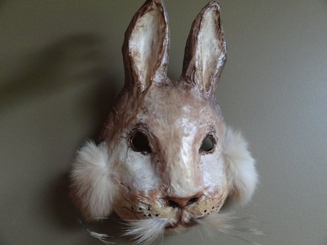 Mask Animal Masquerade Masks Paper Mache Rabbit Mask Bunny - Etsy Canada