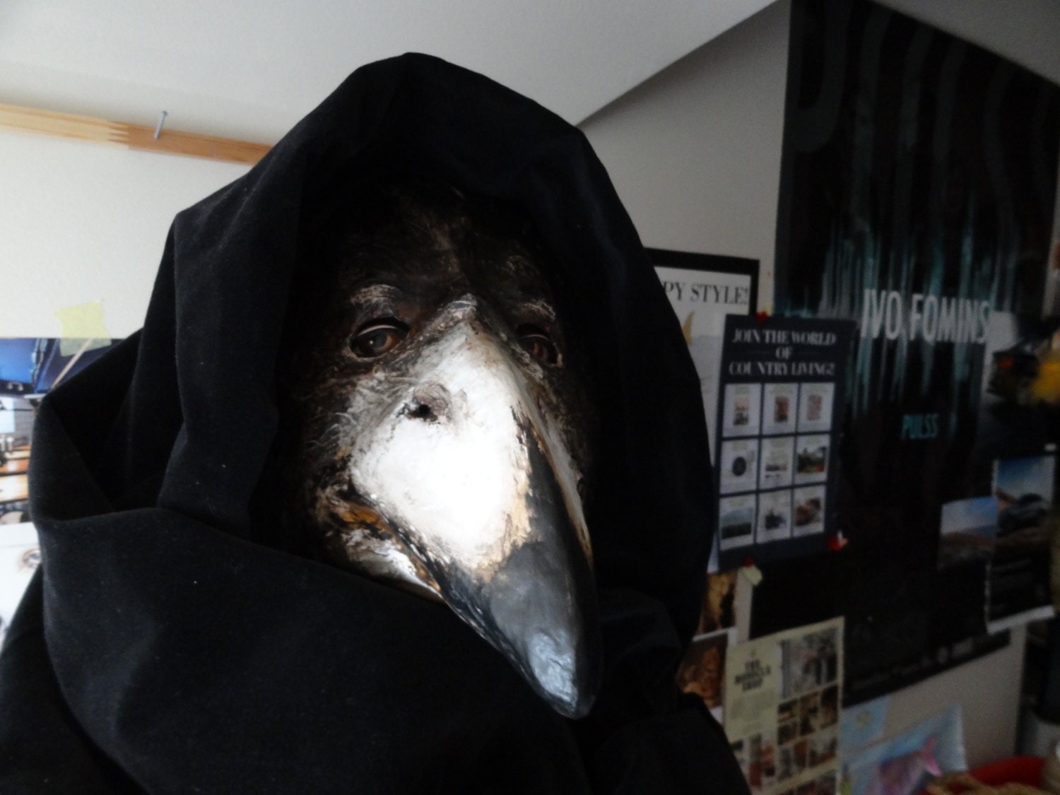 Plague Doctor Mask, Paper Mache Mask, Crow Mask, Raven Mask, Bird Mask ...