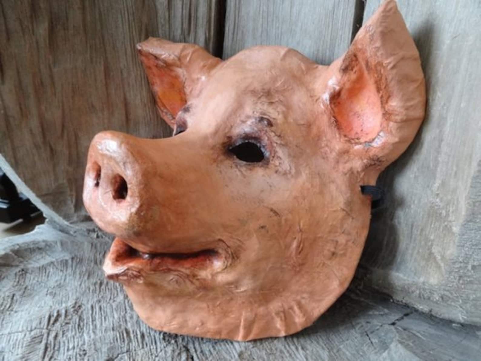 Pig Mask Animal Mask Masquerade Mask Halloween Mask Paper | Etsy