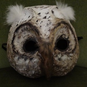 Paper Mache Papier Mache Owl Mask Owl Costume Bird Mask - Etsy