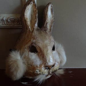 Bunny Mask Peter Rabbit Paper Mache Rabbit Mask Hare Mask Bunny Mask - Etsy