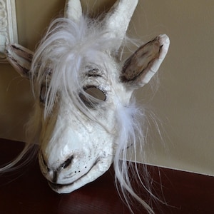 Masquerade Mask Goat Head Mask Goat Costume Paper Mache Animal Mask - Etsy