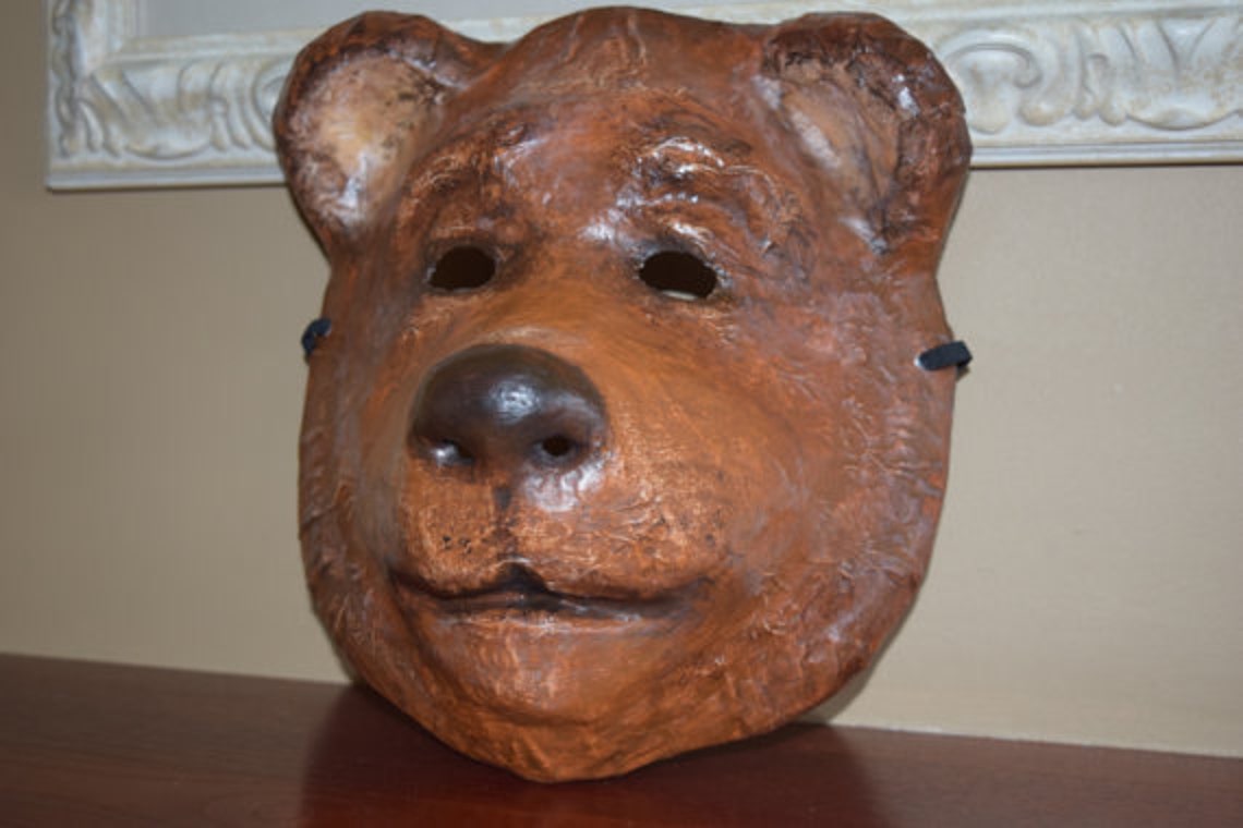 Bear Mask Animal Head Mask Masquerade Men Halloween - Etsy