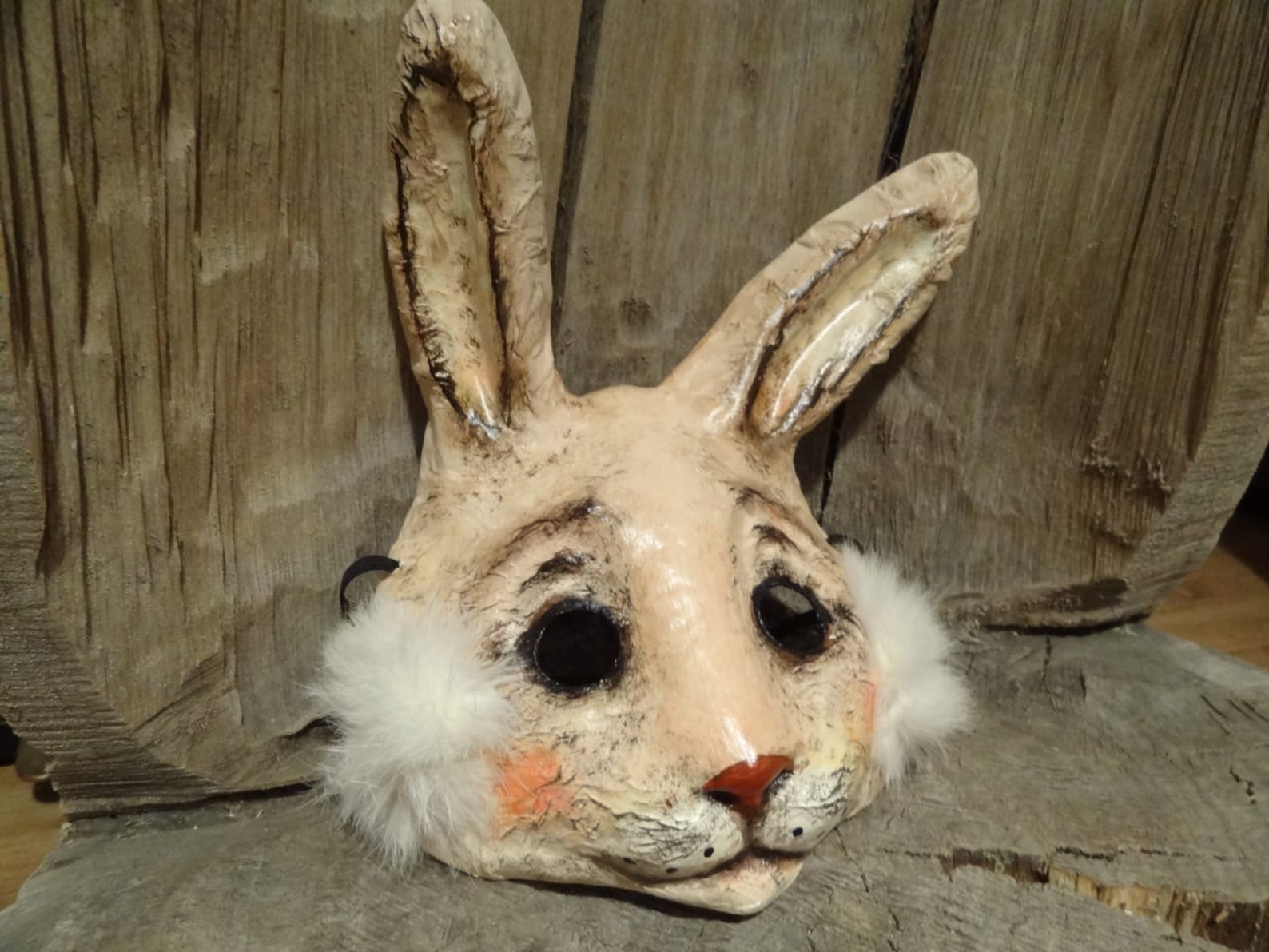 Paper Mache Rabbit Mask Bunny Mask Rabbit Costume Bunny - Etsy