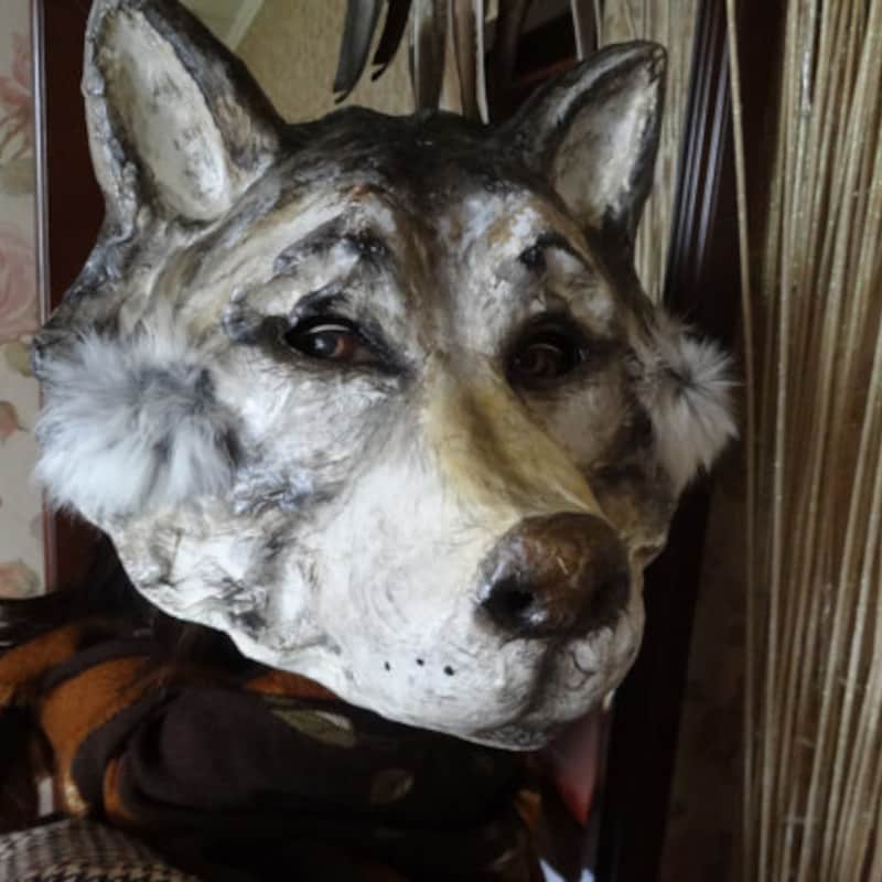 Realistic Wolf Mask - Etsy